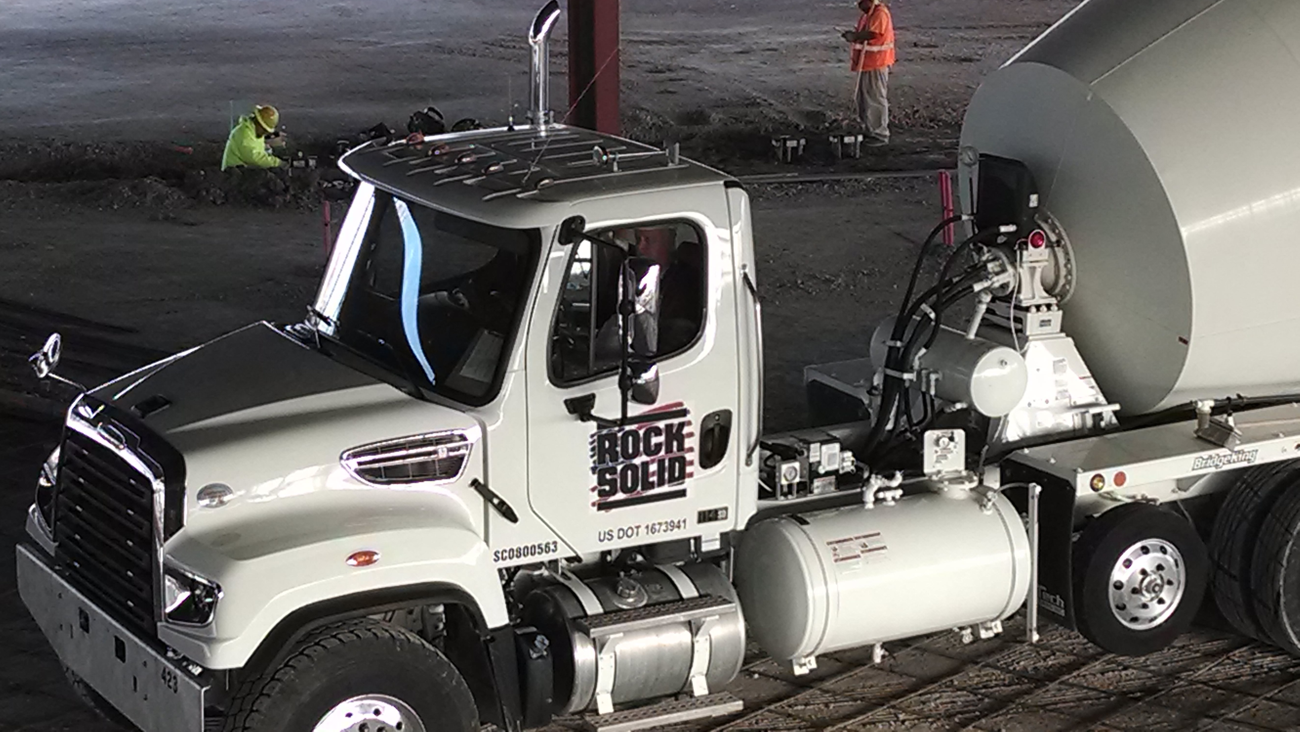 Truck with new logo | Rock Solid Concrete