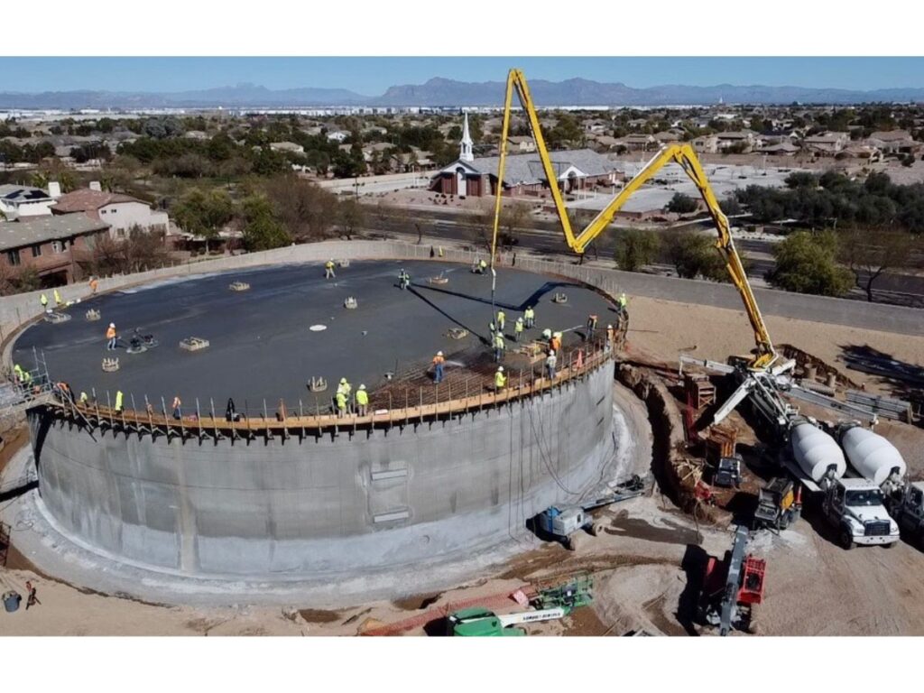 Town of Gilbert Water Storage Reservoir Slab | Rock Solid Concrete